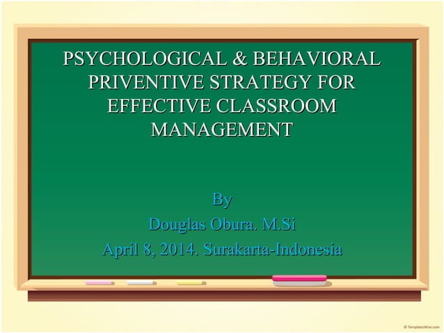 PSYCHOLOGICAL & BEHAVIORAL PREVENTIVE STRATEGY FOR AN EFFECTIVE ...