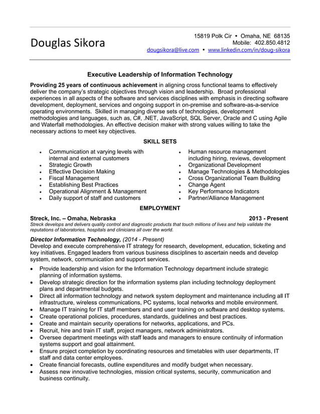 Douglas Sikora resume | PDF