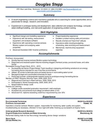 Douglas stepp resume 2017 | PDF