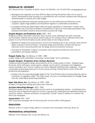 Douglas W Lovejoy Resume 09 10 | PDF