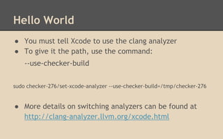 Clang Analyzer Tool Review | PPT
