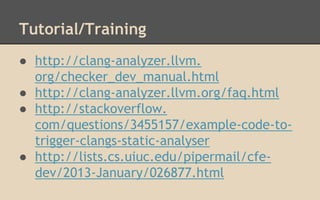 Clang Analyzer Tool Review | PPT
