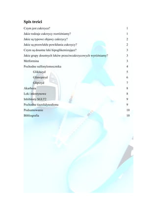 Doustne leki hipoglikemizujące | PDF