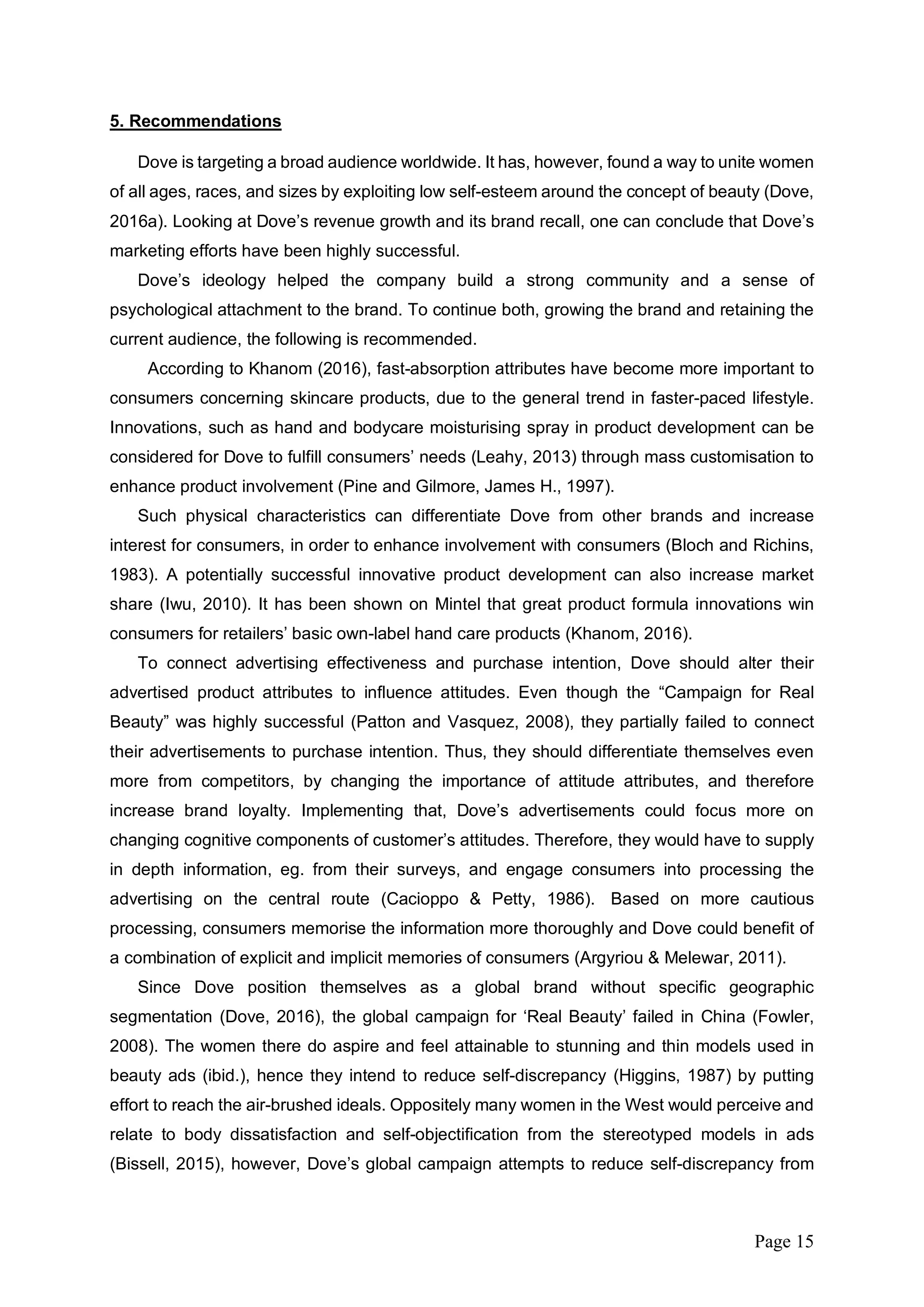 Dove: Using Consumer Psychology to Understand Buyer Behaviour | PDF