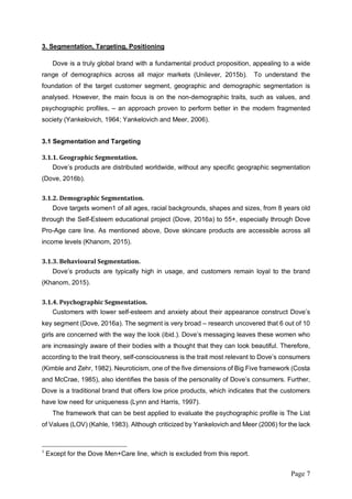Dove: Using Consumer Psychology to Understand Buyer Behaviour | PDF