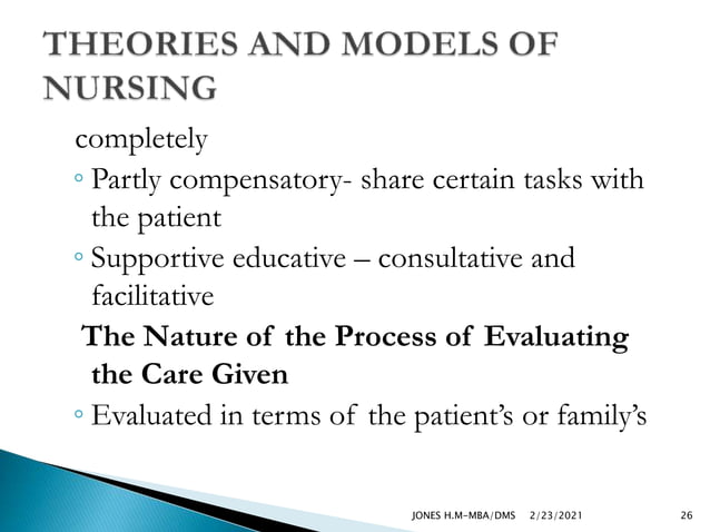 THEORIES AND MODELS OF NURSING | PPTX