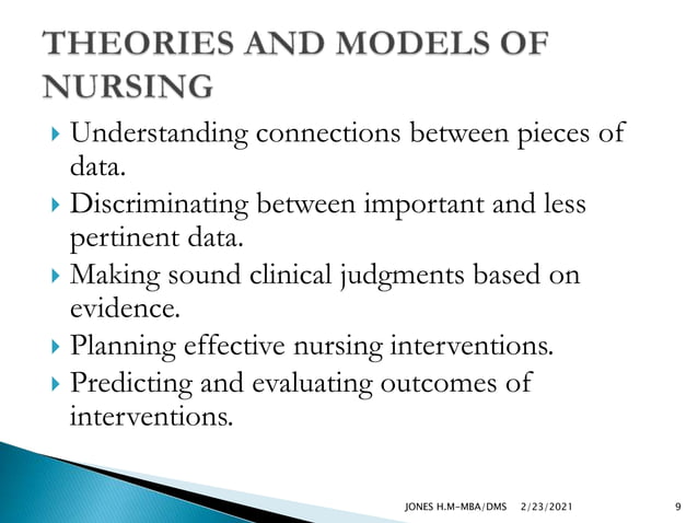 THEORIES AND MODELS OF NURSING | PPTX