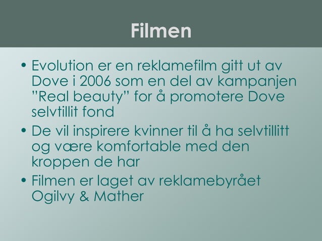 Dove Evolution | PPT