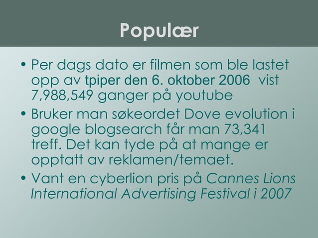Dove Evolution | PPT