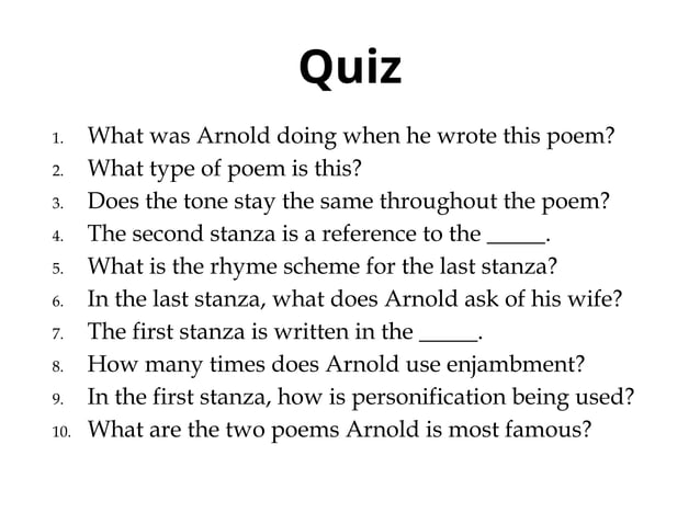 Dover Beach poem by Matthew Arnold (Victorian Poetry | PPTX