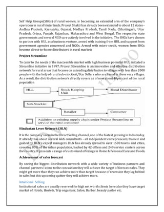 Dove shampoo HUL REPORT | DOCX