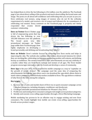 Dove shampoo HUL REPORT | DOCX