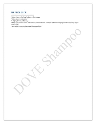 Dove shampoo HUL REPORT | DOCX