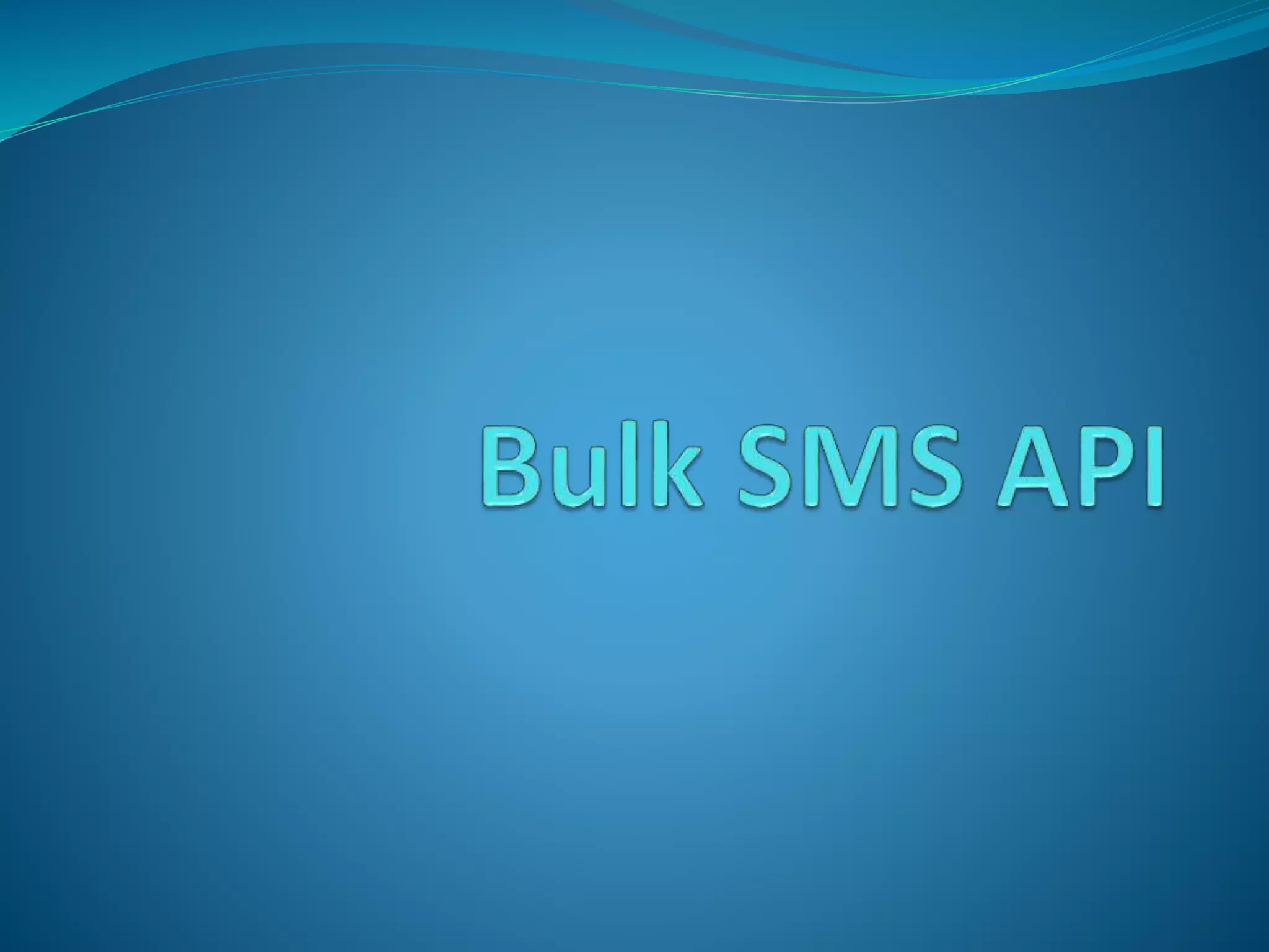 Dove Soft Ltd Bulk SMS API | PPT