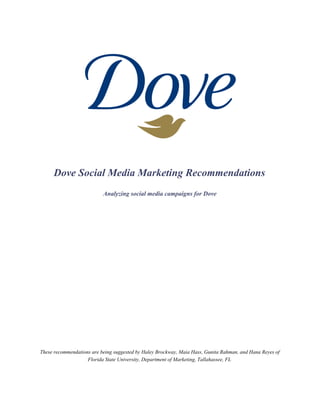 Social Media Marketing - Dove | PDF