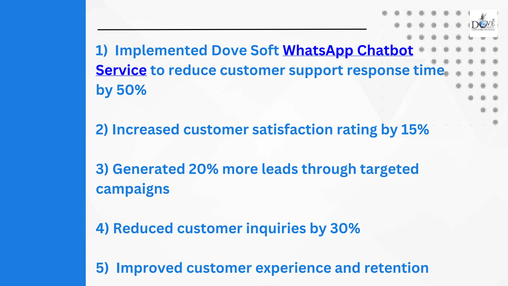 Dove Soft WhatsApp Chatbot | PPTX