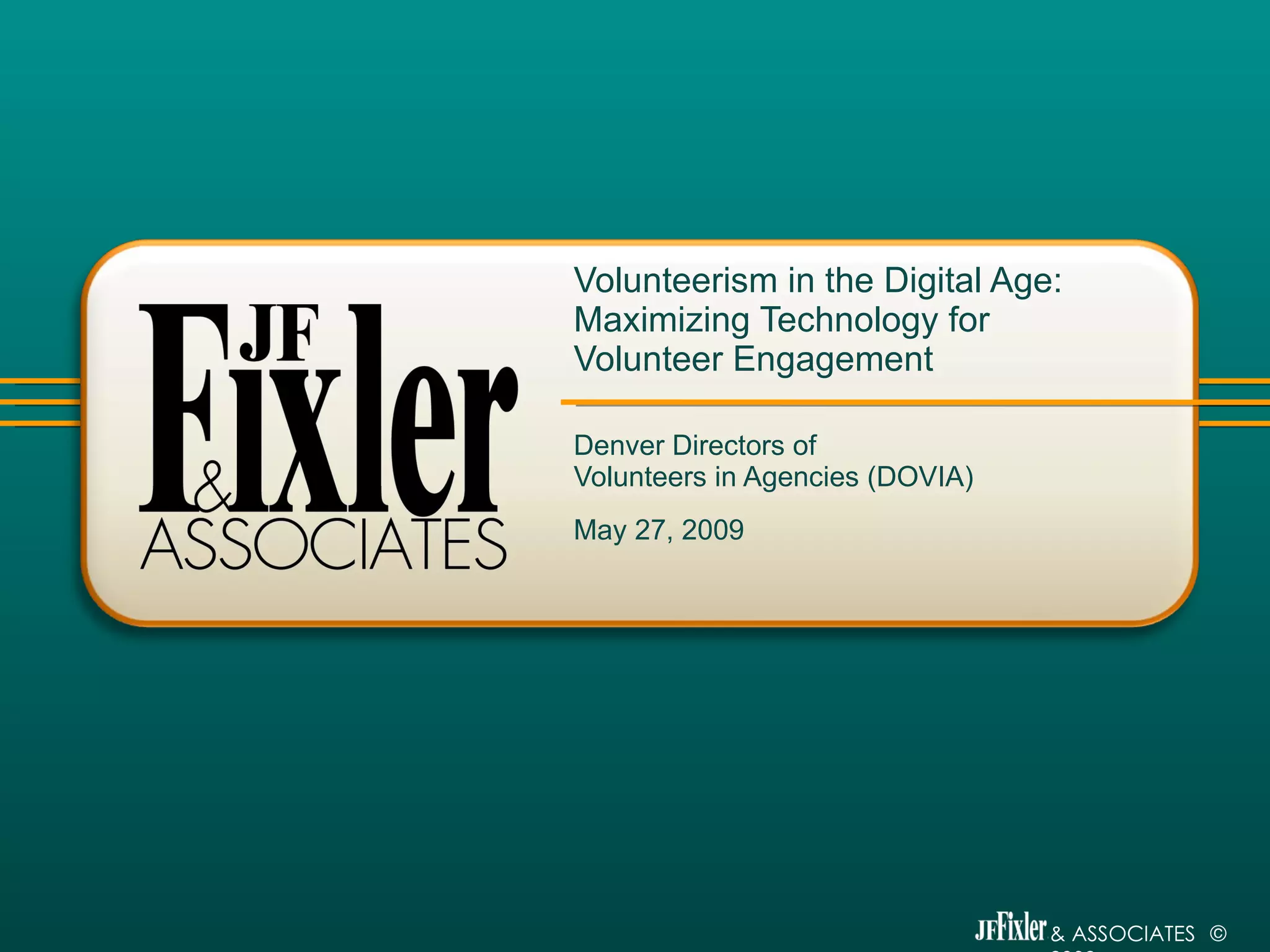 Volunteerism in the Digital Age: Maximizing Technology for Volunteer ...