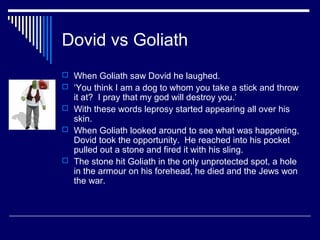 Dovid And Golias By Chaya Rubens. | PPT