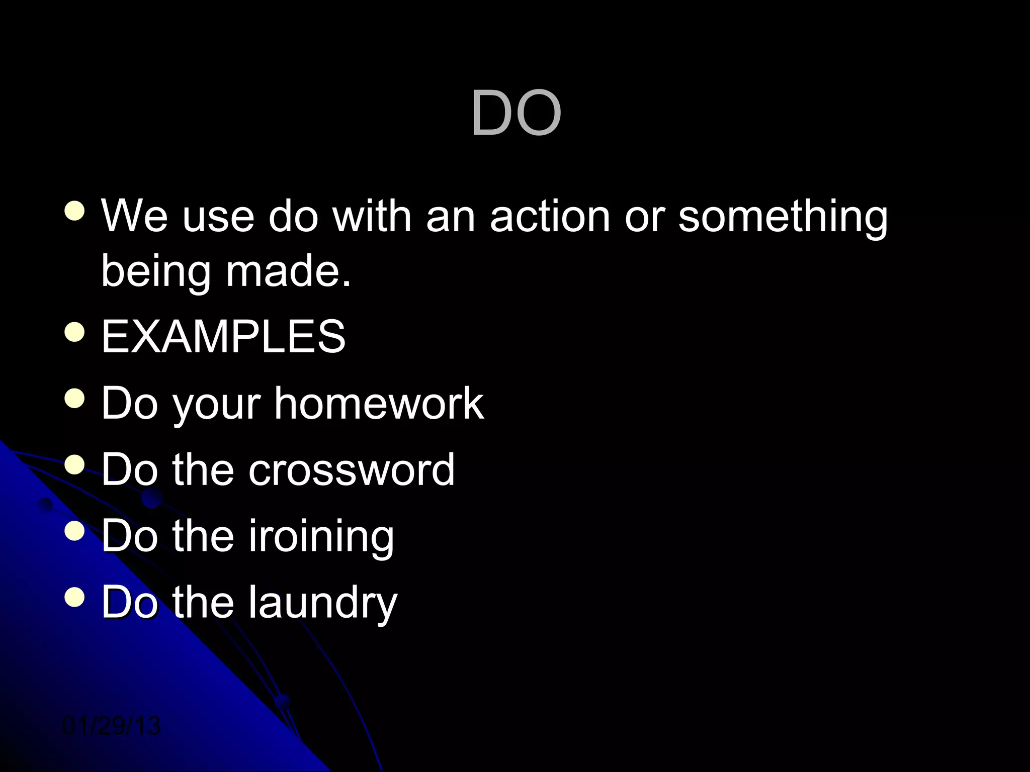 Do vs make | PPT | Food & Drink