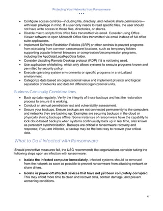 FBI Memo on How to Protect Yourself from Ransomware | PDF