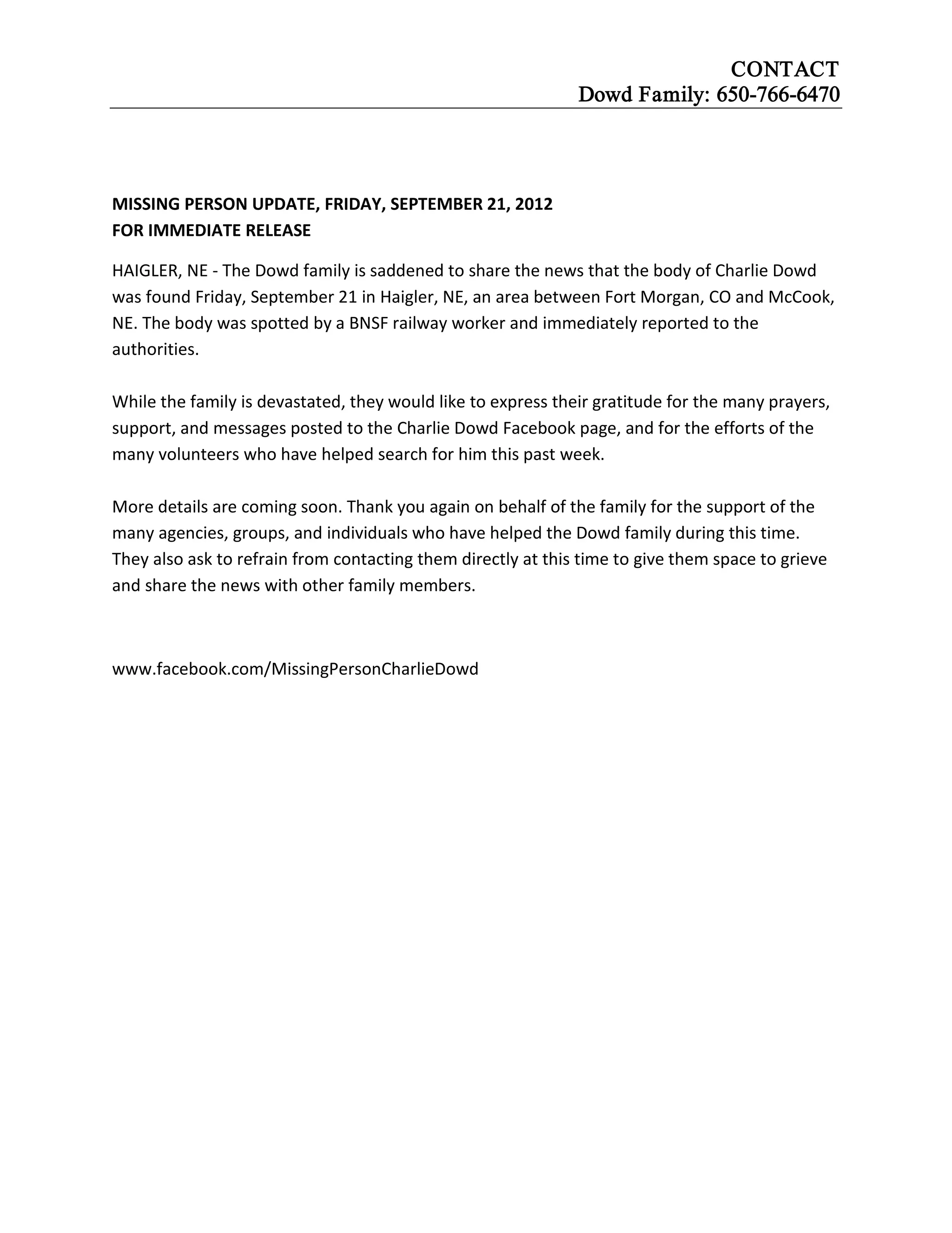Dowd 2012 sept21_release | PDF