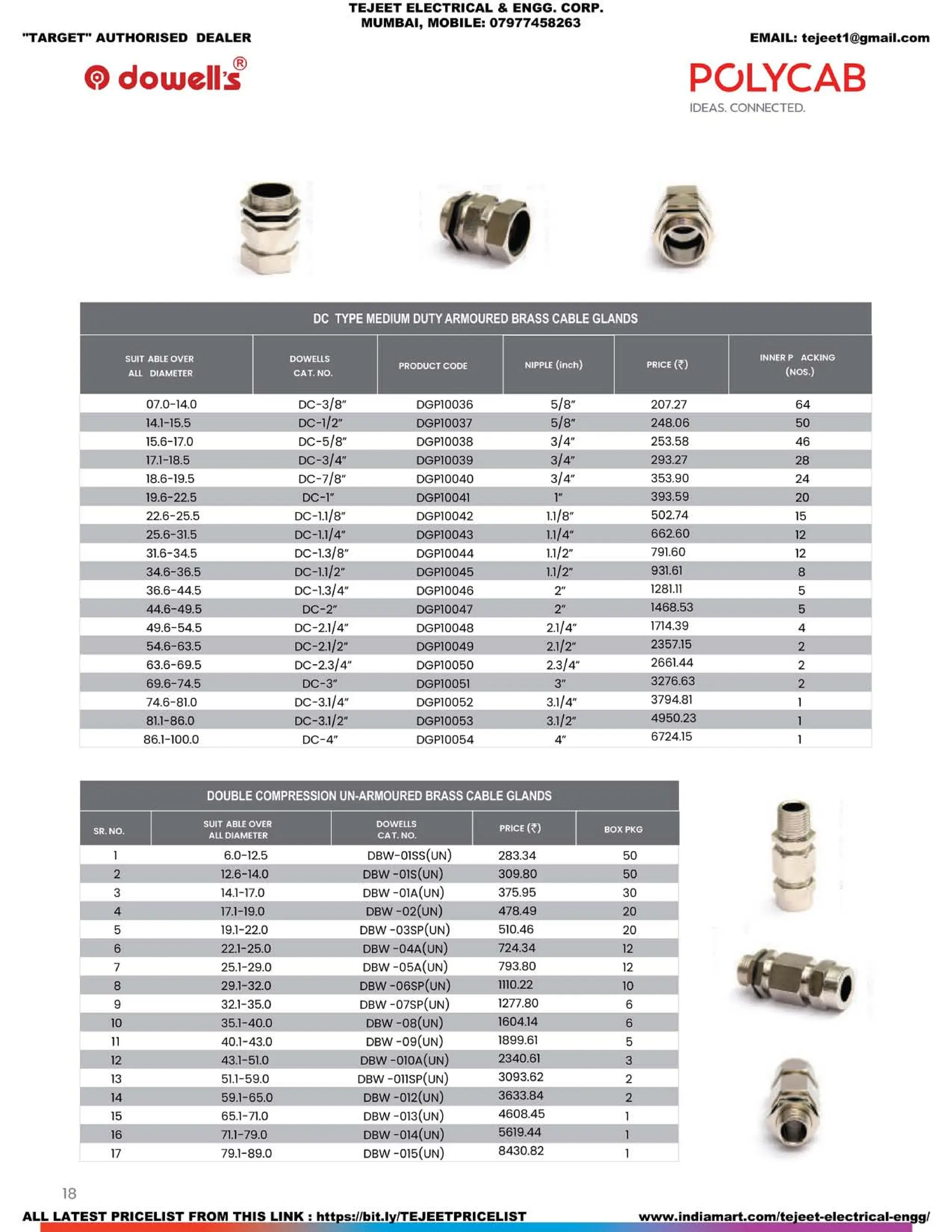 DOWELL'S - LUGS - GLANDS - TOOLS PRICE LIST wef 01-04-2024.pdf