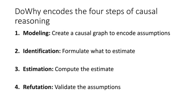 DoWhy Python library for causal inference: An End-to-End tool | PPT