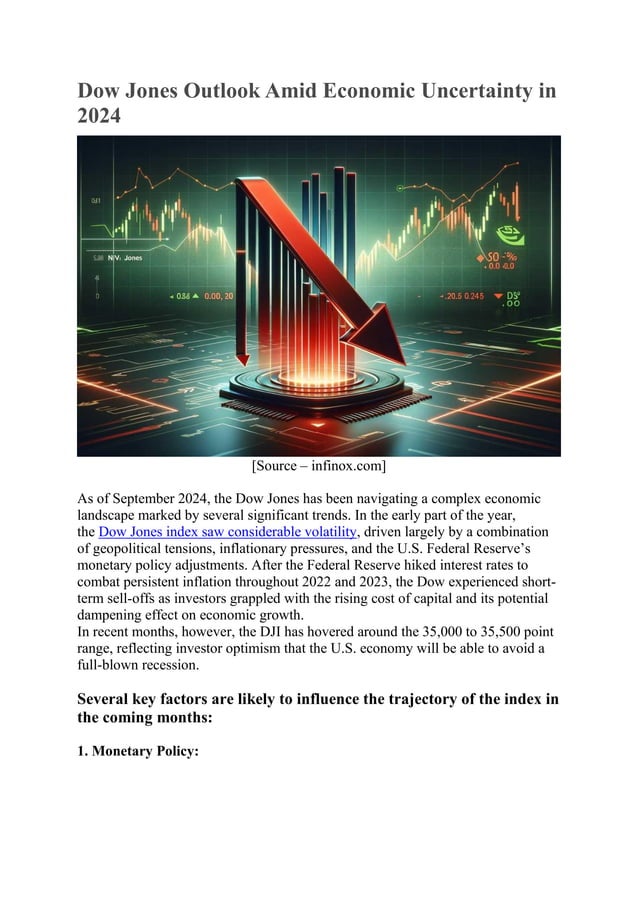 Dow Jones Outlook Amid Economic Uncertainty in 2024 | PDF