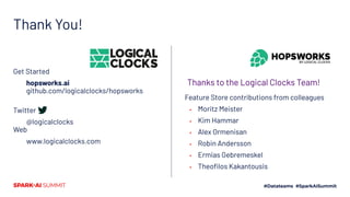 Dowling buso-feature-store-logical-clocks-spark-ai-summit-2020.pptx | Databases | Computer ...