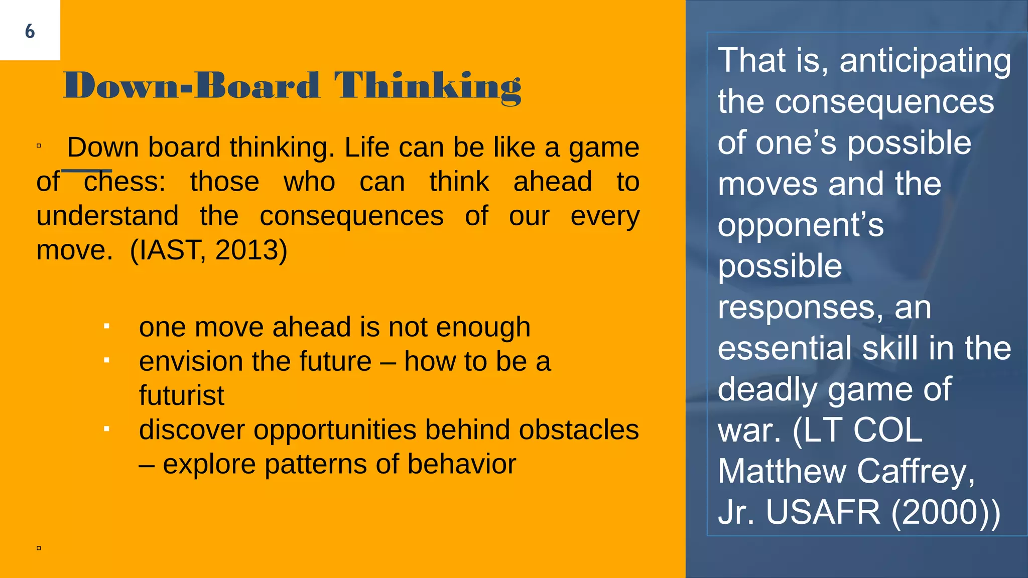 Down-Board Thinking | PPT