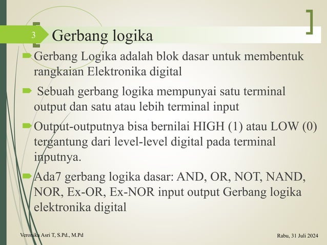 gerbang logic logic logic logic logic logic | PPT