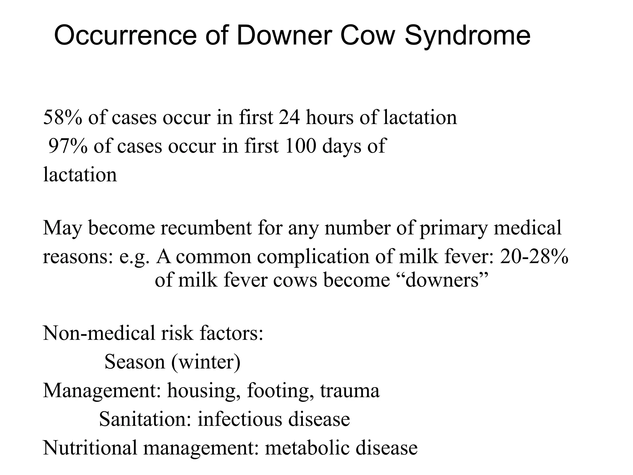 downer cows syndrome in large and small ruminants | PPTX