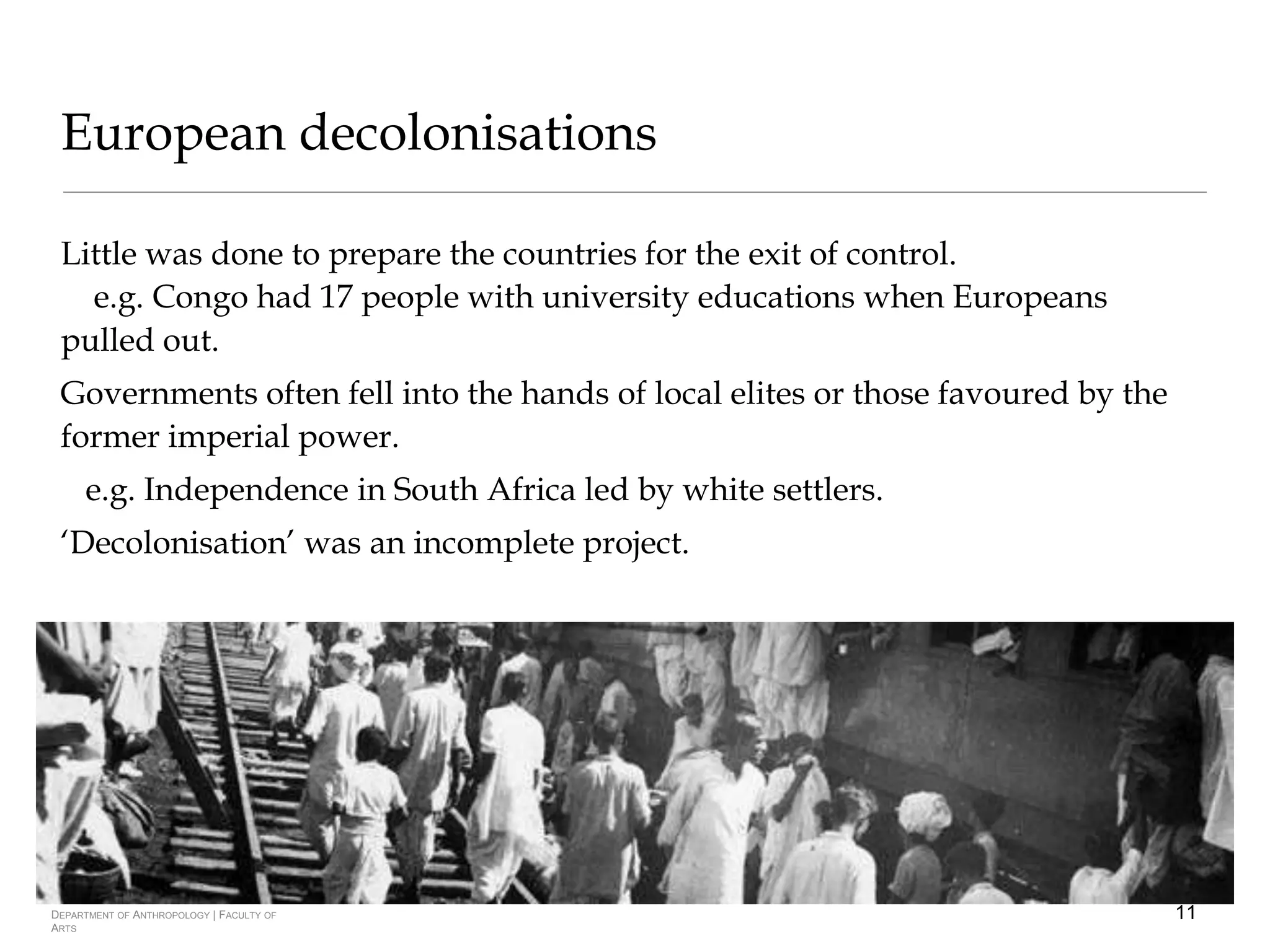 Decolonisation (from Introduction to Anthropology: Identity and Difference) | PPTX