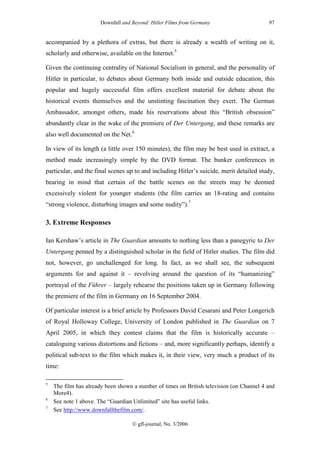 Downfall and beyond hitler films from germany | PDF