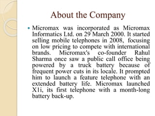Downfall of micromax | PPTX