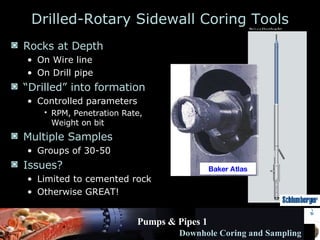 Downhole Coring and Sampling, pumpsandpipesmdhc | PPT