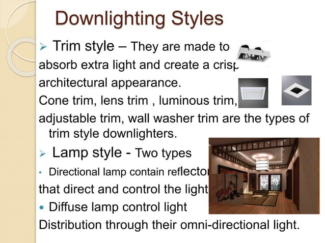 Downlighters or Recessed lights | PPTX | Interior Decorating | Home & Garden