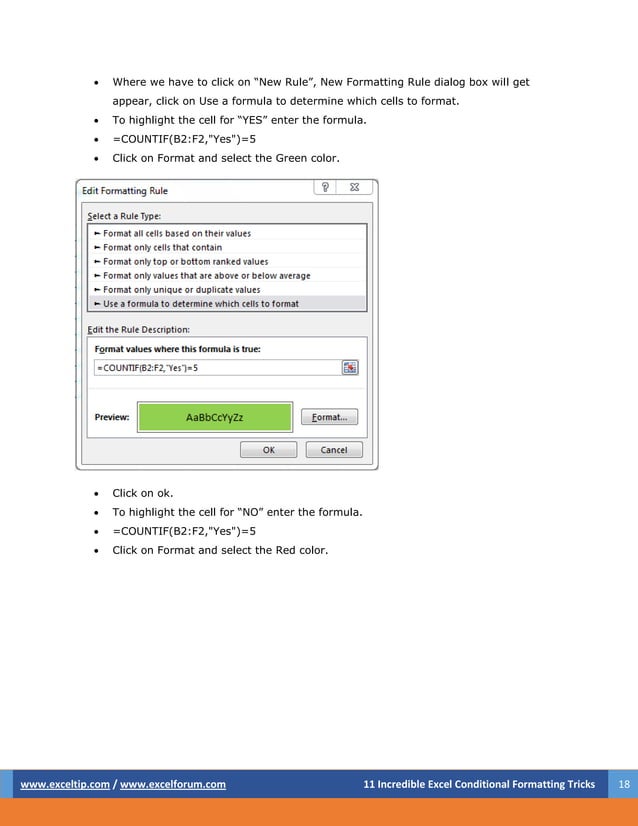 Download 11-incredible-excel-conditional-formatting-tricks | PDF
