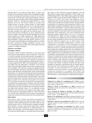 GENETIC VARIATION AND CHARACTER ASSOCIATION STUDY AMONG MORPHOLOGICAL AND BIOCHEMICAL TRAITS OF ...