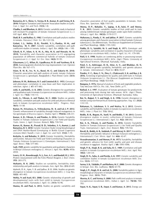 GENETIC VARIATION AND CHARACTER ASSOCIATION STUDY AMONG MORPHOLOGICAL ...