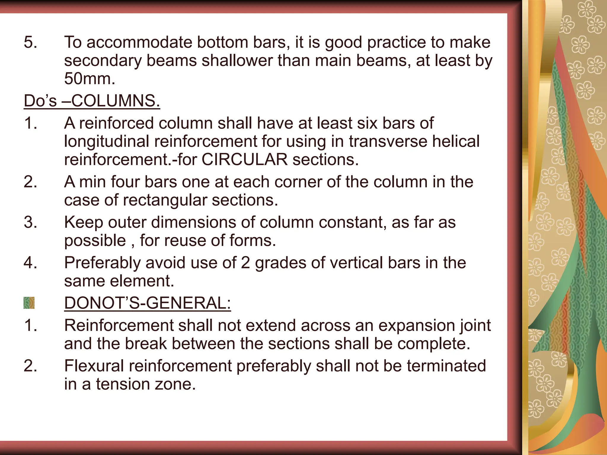 RCC detailing presentation Bis code Is 456.ppt