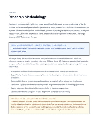 The Vibe Coding Report 1:Non IDE tools,2026 | PDF