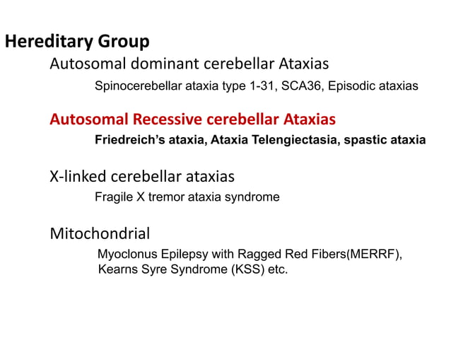 Approach to ataxia | PPTX | Physical Therapy | Wellness