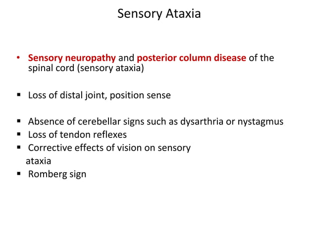 Approach to ataxia | PPTX | Physical Therapy | Wellness