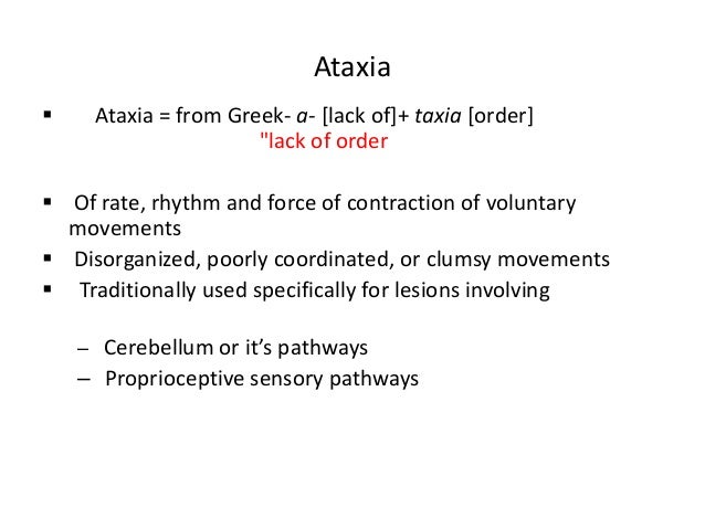 Approach to ataxia