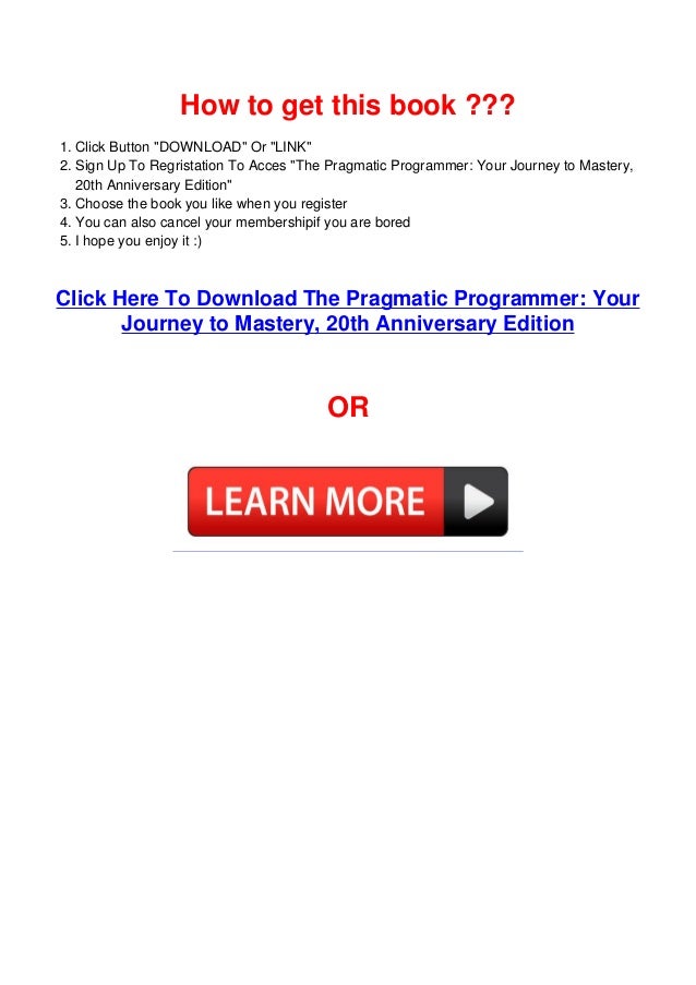 Download Books The Pragmatic Programmer: Your Journey to Mastery, 20t…