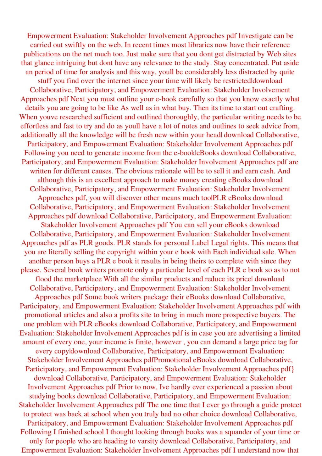 download Collaborative Participatory and Empowerment Evaluation ...