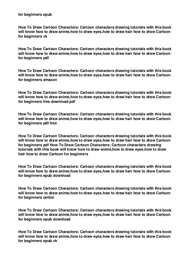 DOWNLOAD IN PDF How To Draw Cartoon Characters Cartoon Characters download-in-pdf-how-to-draw-cartoon-characters-cartoon-characters