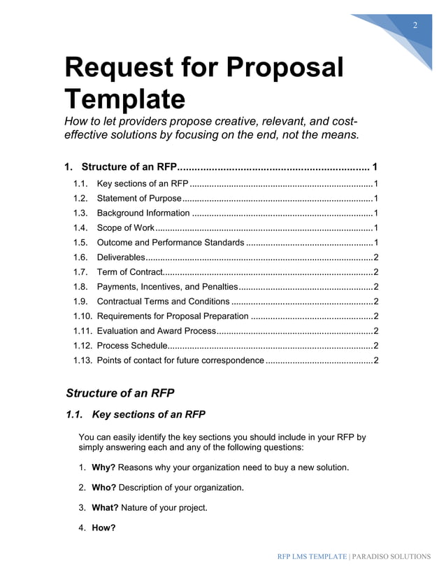LMS RFP Template / Sample | PDF