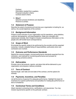 LMS RFP Template / Sample | PDF